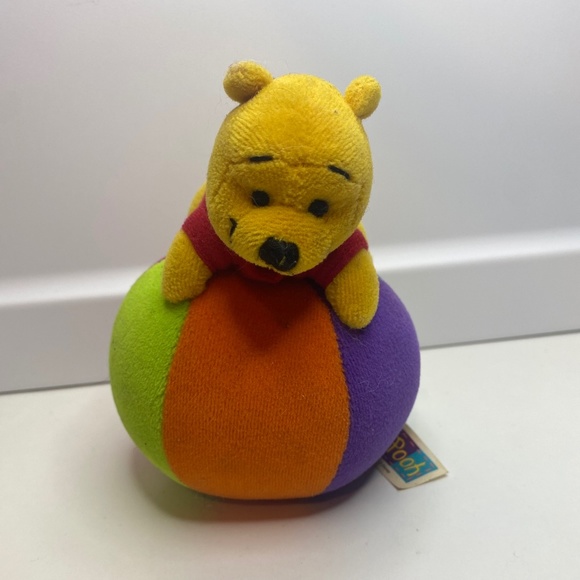 Disney | Toys | Disney Winnie The Pooh Baby Plush Roly Poly Bell Rattle ...